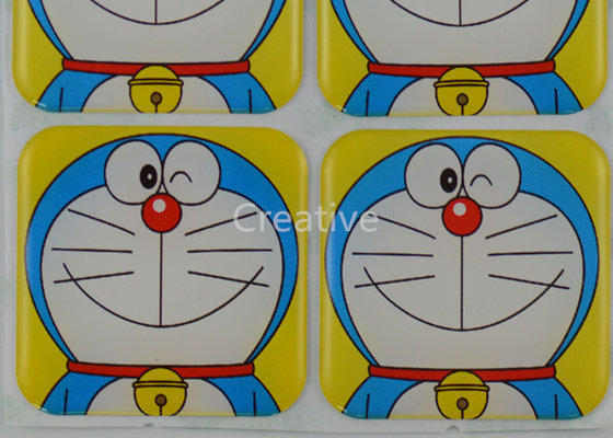 Custom Epoxy Stickers Rectangle Full Color Cartoon Resin Dome Stickers