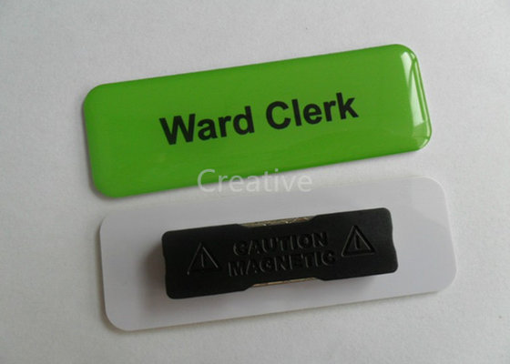 76mm x 25mm PVC Plastic Name Badges With Epoxy Dome Resin Finish​