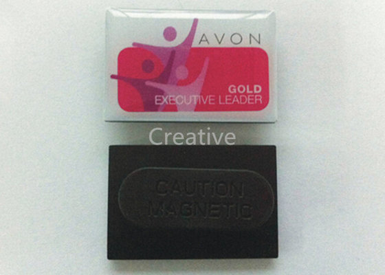 Full Color Epoxy Personalized Name Badges 0.76mm Thickness Black