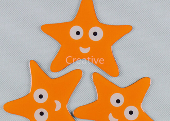 Irregular Printed 1 Color Printed Fridge Magnets Domed Resin Irregular