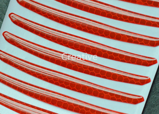 Reflection 3D Raised Resin Dome Stickers Bubble Dome Labels Red Customized