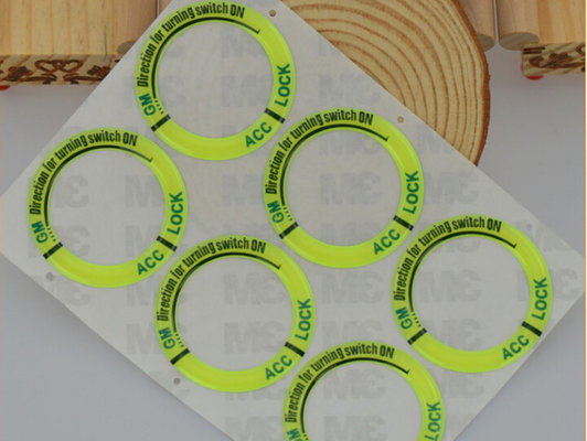 Glow In Dark PU Polyurethane Domed Labels Waterproof Domed Decals
