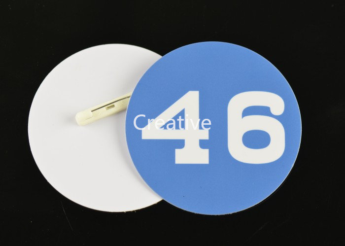 0.76mm Printed Pvc Plastic Name Badges With Pin Fasterner For Staff