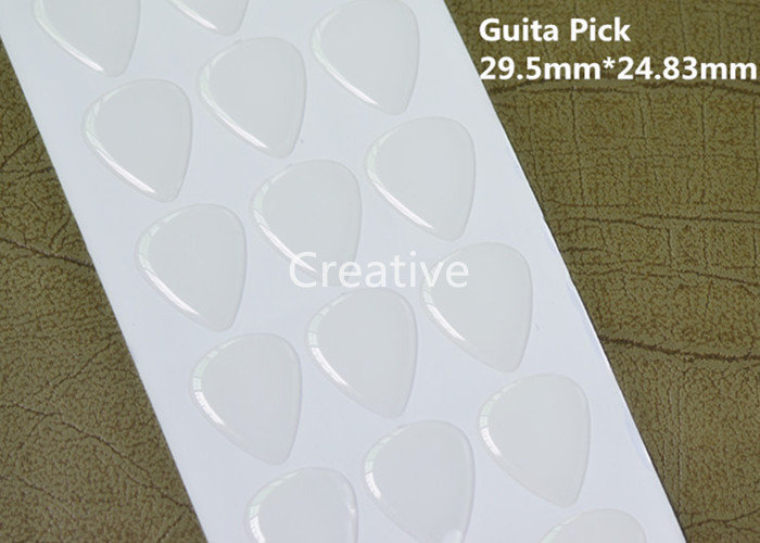 Guitar Pick Clear Epoxy Stickers / Crystal Clear Epoxy Resin 29.5mm X 24.83mm