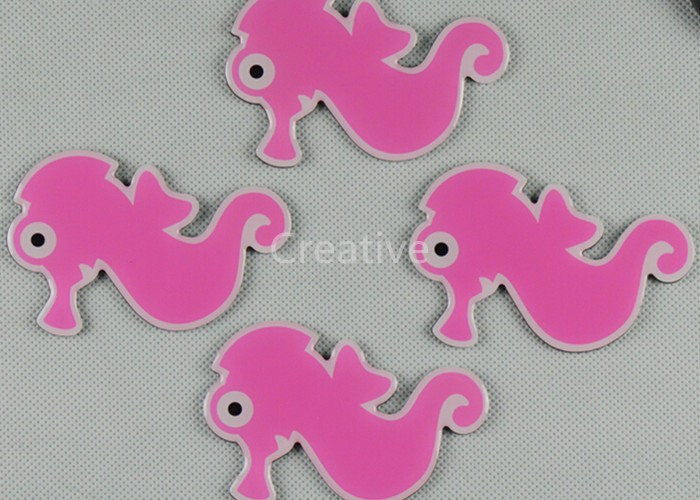 Irregular Printed 1 Color Printed Fridge Magnets Domed Resin Irregular