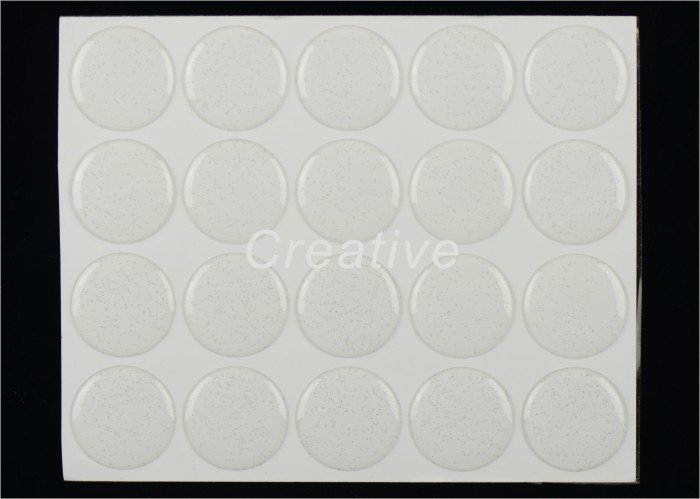 1 Inch Self Adhesive Round Glitter Clear Epoxy Stickers For Bottle Caps Pendants