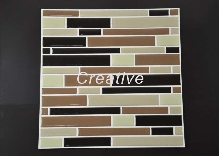Decorative Mosaic Gel Wall Tiles , 3D Epoxy Resin Metallic Effect Wall Tiles