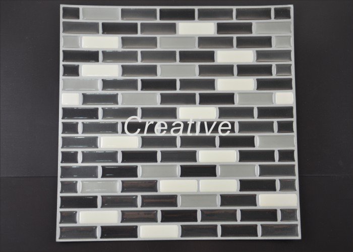 Bright Metallic Gel Wall Tiles , Decorative Stickers For Bathroom Tiles
