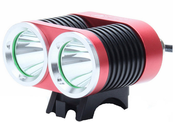 China Wide Beam High Power LED Bike Light Waterproof Durable With Battery Pack supplier