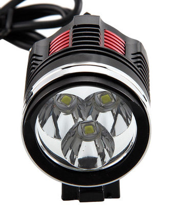 China Bright Powerful Bike Lights , 4 * 1800mAh Road Bike Front Light ROHS Listed supplier
