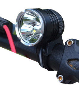 China 3600 LM Rechargeable High Power LED Bike Light Black / Red Color OEM Service supplier