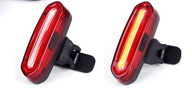 China COB Red USB Rechargeable Rear Bike Lights For Safety 600mah Lithium Battery supplier
