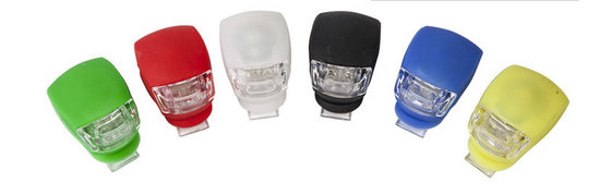 China Super Bright Silicone LED Bike Lights For Outdoor Sports 2 * CR2032 Battery supplier