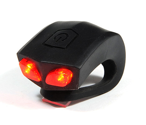 China Wrap Around Red Silicone Led Bicycle Lights With 2 * CR2032 Battery Constant Flash supplier