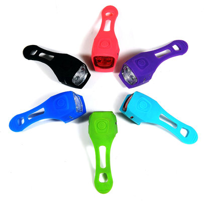 China Children / Adult White Led Light For Bike Silicone Material Colorful Surface supplier