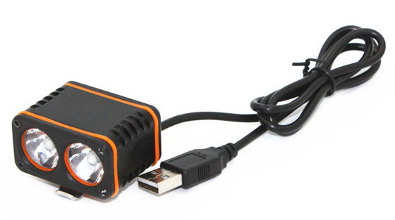 China Long Pressing USB Rechargeable Bike Headlight , High Lumen Mountain Bike Headlamp supplier
