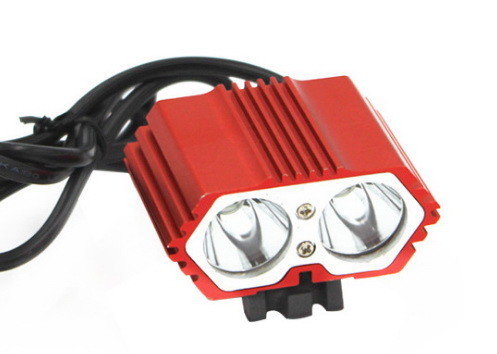 China Long Working Life LED Bicycle Headlight 8.4V For Night Sports Red Surface supplier
