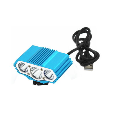 China 3 CREE Push Bike Headlights Blue Surface , Powerful Road Bike Front Light  supplier