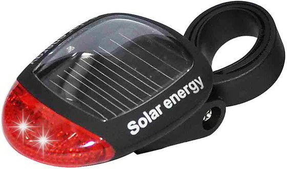 China Solar Power 2 LED Bicycle Tail Light Strobe Flash Constant 2.4V 80mah supplier
