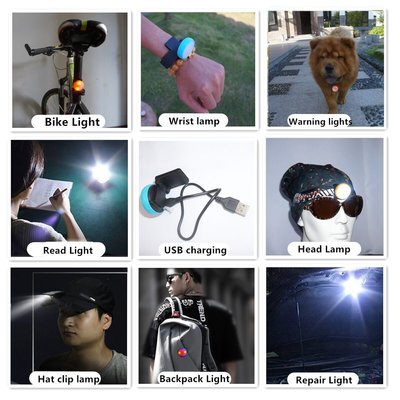 USB Rechargeable SMD 2835 Cree LED Headlamp White / Red Color Multifunctional supplier