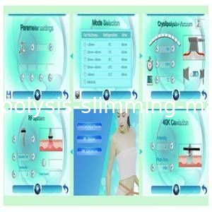 Cryolipolysis cool sculpting machine with RF Cavitation handles for body shaping