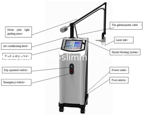Laser resurfacing 10600nm Co2 Fractional Laser Machine With RF Metal Laser Tube