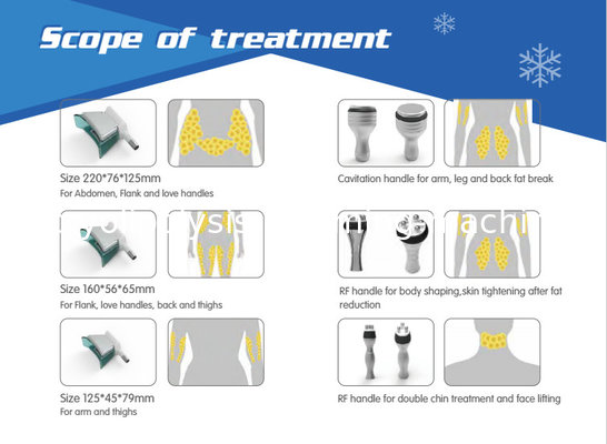 With RF cavitation Multifunctional Cryolipolysis Cool Tech Fat Freezing Machine for Body Sculpting