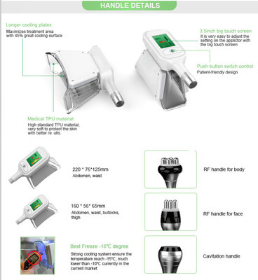 With RF cavitation Multifunctional Cryolipolysis Cool Tech Fat Freezing Machine for Body Sculpting