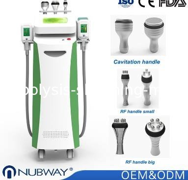 Cryolipolysis Slimming Machine with Cavitaion RF Cryo handles for fat freeze slimming