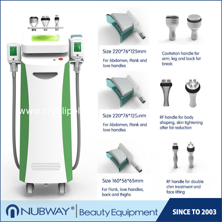 NUBWAY OEM best result reduce 8cm multifunction face lifting weight loss fat freezing machine