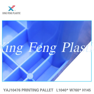 Light duty durable flat top design Injection molding nine-foot plastic pallet use for printing machine HEIDELBERG/MANROL