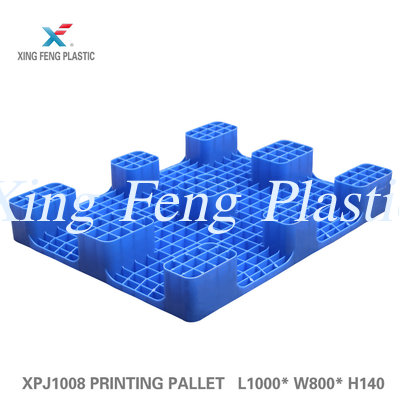 XPJ1008-140 High Quality Single Faced Flat Type Nine Feet Plastic Pallet for sale 1000* 800* 140mm