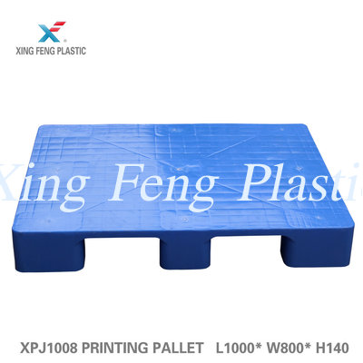 XPJ1008-140 High Quality Single Faced Flat Type Nine Feet Plastic Pallet for sale 1000* 800* 140mm