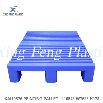 Non stop plastic pallet for printing industry with printing machine HEIDELBERG CD 102 converting pallets for printing