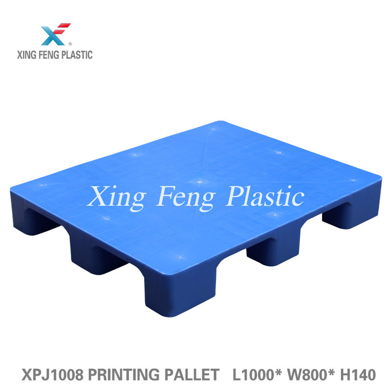 XPJ1008-140 High Quality Single Faced Flat Type Nine Feet Plastic Pallet for sale 1000* 800* 140mm