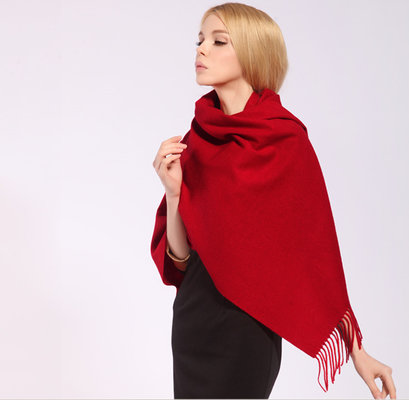 Personalized Elegant Black / Red 100% Wool Scarf Digital Printed Pashmina Shawls