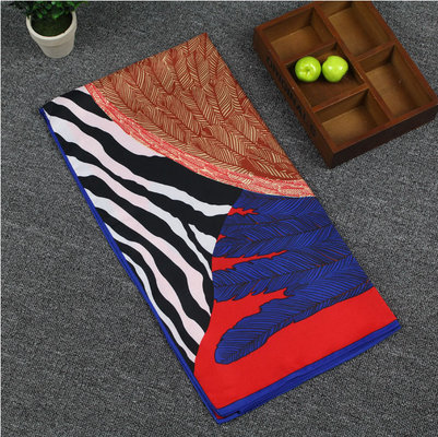 Elegant Zebra Patterned Digital Printing Silk Scarves Cahmere Wool Scarf