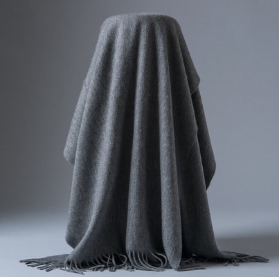 Private Plain Grey Pashmina Wool Scarf Wool Scarves For Women