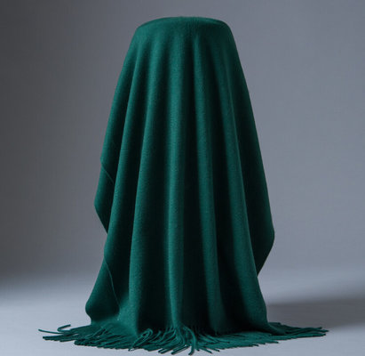 Green Bespoke Static Resistant Luxury Pashmina Shawls For Garment