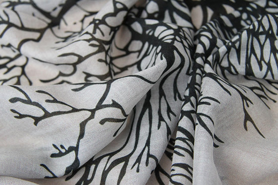 Patterned Tree Pashmina Silk Shawl Cashmere Shawl Wrap For Dress