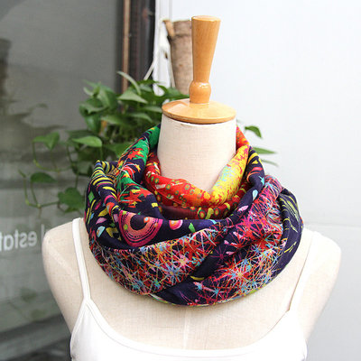 Funky Firework Patterned Pashmina Cashmere Shawl Wrap Wool Cashmere Scarf