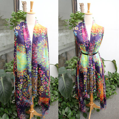 Funky Firework Patterned Pashmina Cashmere Shawl Wrap Wool Cashmere Scarf