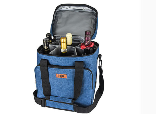 China Premium quality Ice Insulated oxford wine bottle cooler bag for six wines supplier