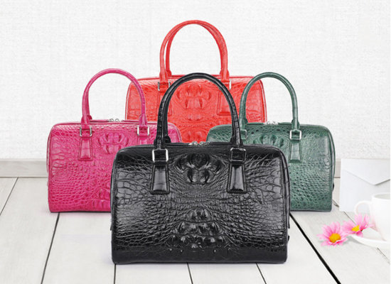 China New zipper large capacity women's crocodile leather handbag for lady supplier