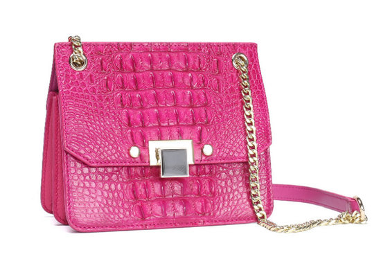 China 2019 alligator leather one-shoulder cross small square bag fashion crocodile leather ladies bag supplier