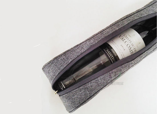 Single wine bottle ice insulated cooler bag supplier