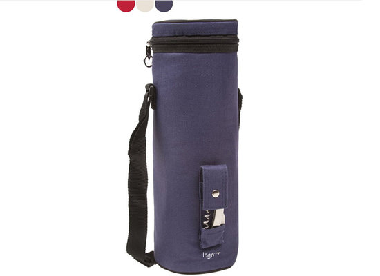 Round ice insulated cooler bag single wine bottle bags supplier