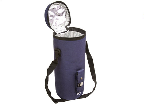 Round ice insulated cooler bag single wine bottle bags supplier