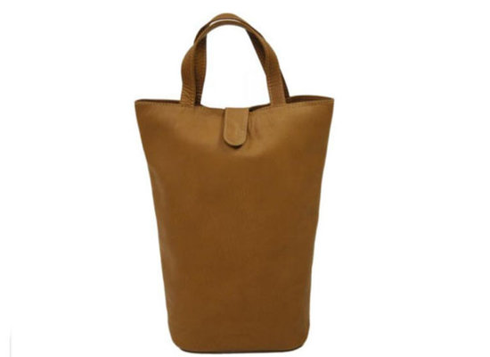 Dongguan factory wholesale PU handbag for two wine bottles supplier