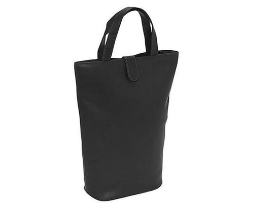 Dongguan factory wholesale PU handbag for two wine bottles supplier